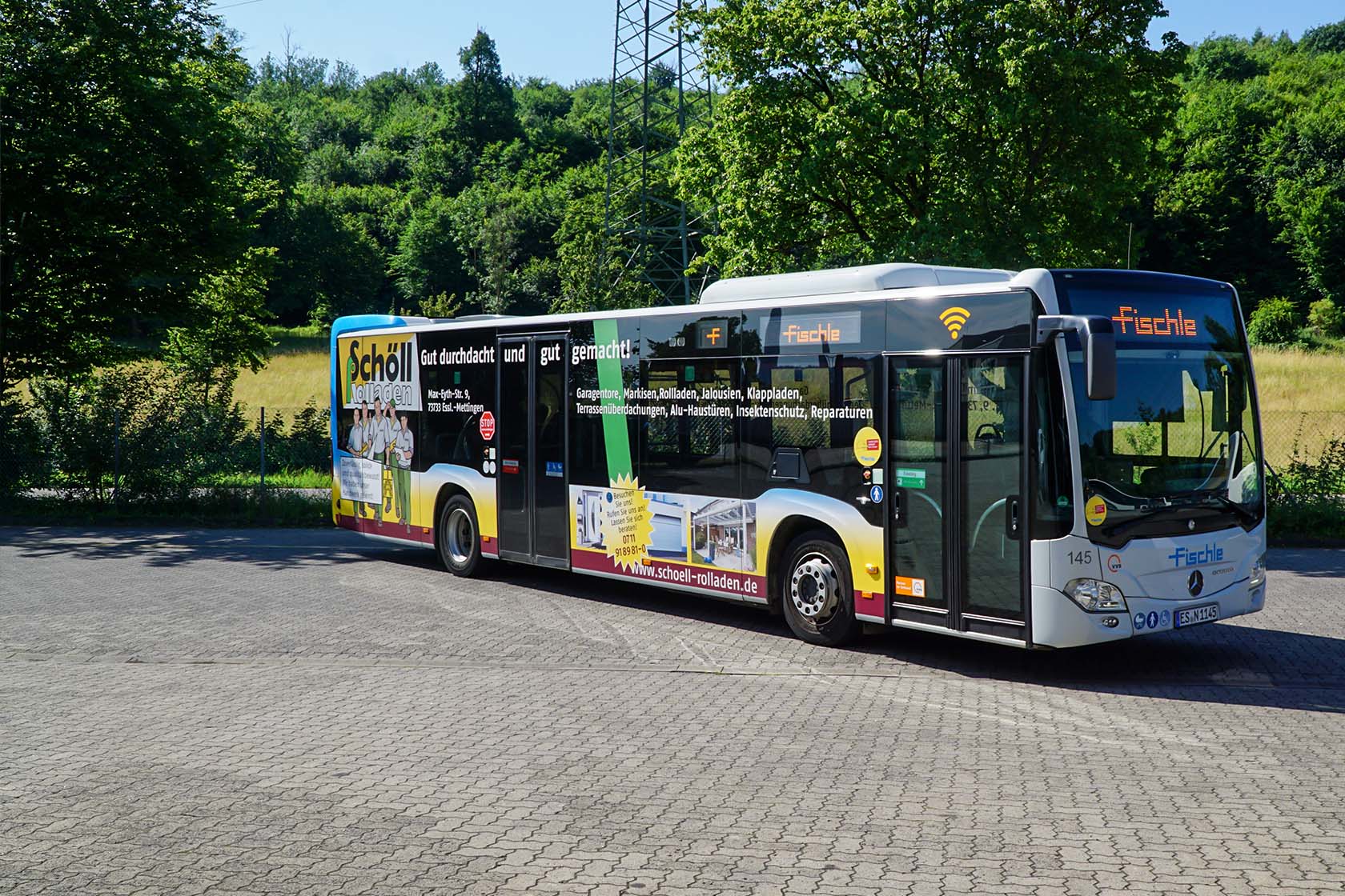 Buswerbung | Busmieten in Region Stuttgart und Darmstadt - Fischle